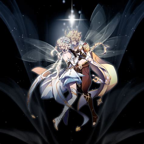 2048x2048 Resolution Aether and Lumine Genshin Impact Dance Ipad Air Wallpaper - Wallpapers Den
