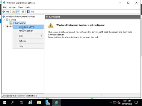 Windows Server 2019 WDS Configure Services Server World