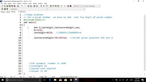 Add Last Two Digits Of Given Number In C Youtube