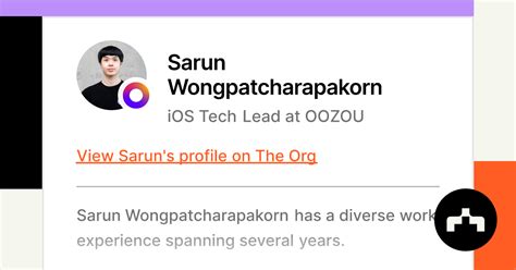 Sarun Wongpatcharapakorn Ios Tech Lead At Oozou The Org