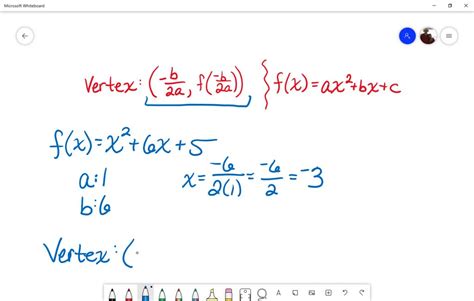 Solvedgive A Step By Step Explanation Of How To Find The Vertex Of The