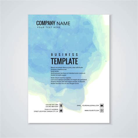 Abstract Colorful Watercolor Brochure Template Design 249633 Vector Art At Vecteezy