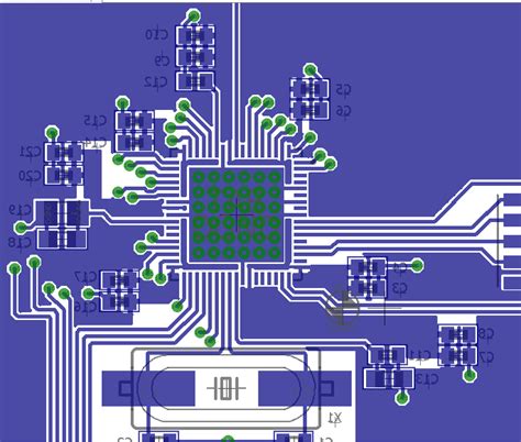 Pcb Design Microcontroller And Decoupling Capacitors On The VDD Layer Electrical Engineering