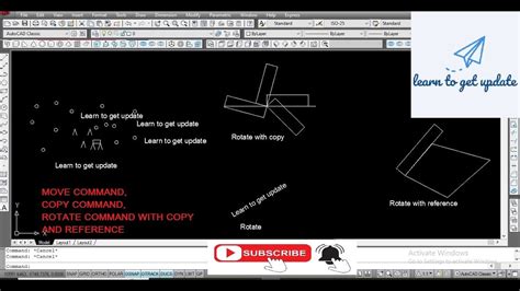 How To Do Move Copy And Rotate In Autocad 2d Drafting Autocadrsdraftanddesigners Hindi Youtube