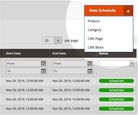 magento 2 scheduler schedule products updates