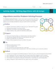 Algorithm Guide Writing D Array Algorithms For Problem Solving Course Hero
