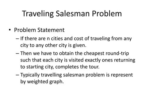 Traveling Salesman Problem PPTX