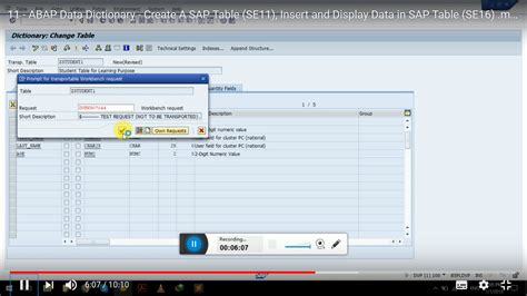 sap abap central the abap data dictionary