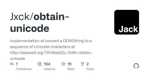 github jxck obtain unicode implementation of convert a domstring to