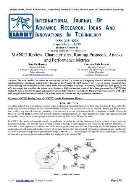 Irjet A Review Paper On Secure Routing Technique For Manets Pdf