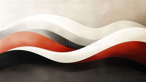 Abstract Waves In Muted Colors Create A Serene And Modern Visual Composition Stock Illustration