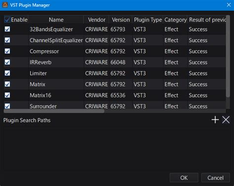 cri adx tools manual vst plugin manager window