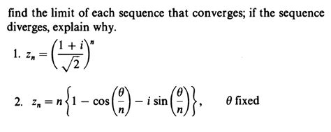 Solved Find The Limit Of Each Sequence That Converges If Chegg