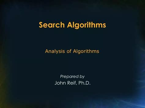 Ppt Search Algorithms Powerpoint Presentation Free Download Id5079806