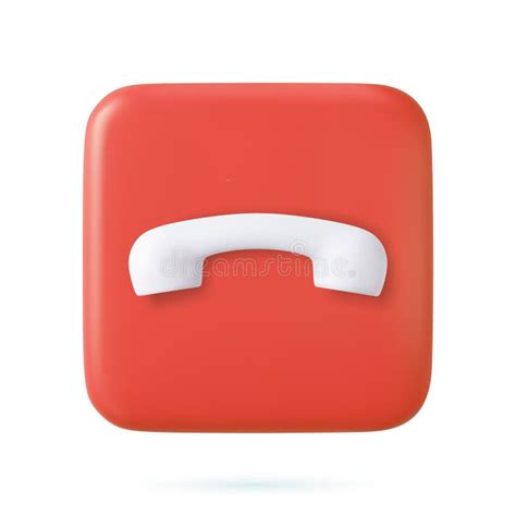 3d minimal decline the phone icon stock vector illustration of