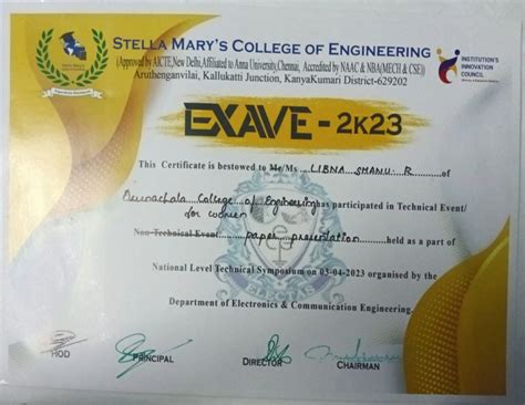 Libna Shanu On Linkedin Exave2023 Paperpresentation Techsymposium