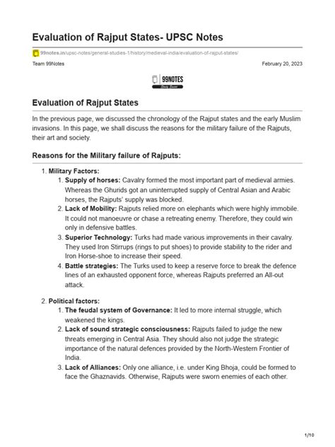 Evaluation Of Rajput States Pdf Sanskrit