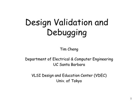Ppt Design Validation And Debugging Powerpoint Presentation Free