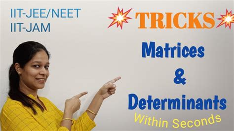 Competitive Exam Tricks Determinants Matrices IIT JEE IIT JAM GATE YouTube