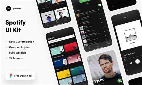 Spotify Ui Kit Freebie Figma