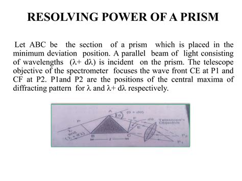 Resolving Power Of Prism Brief Theory Pptx