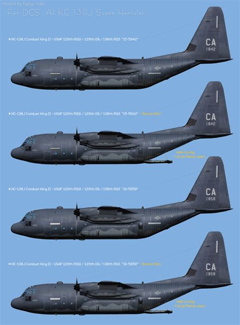 Ai Usaf Hc 130j Combat King Ii 129rqw 129og 130rqs V10