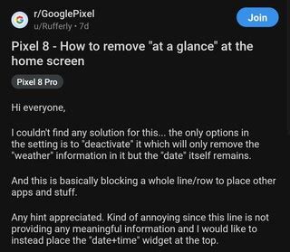 How To Remove Or Customize Google Pixel At A Glance Widget