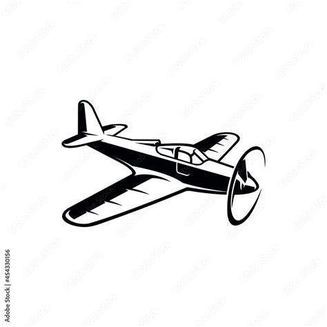 Light Aircraft Small Plane Propeller Isolated Vector Stock Vector Adobe Stock