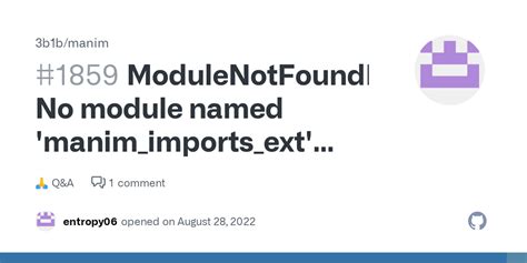 ModuleNotFoundError No Module Named Manim Imports Ext When Simulating ManimGL 3b1b Manim