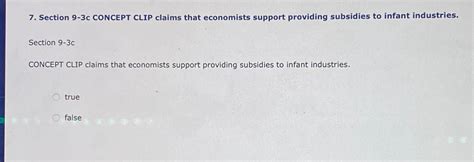 Solved Section 9 3c Concept Clip Claims That Economists