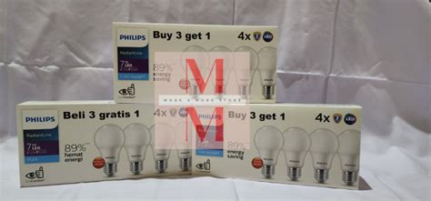 Paket Lampu Philips Watt Box Isi Buah Bohlam Lampu Phlips Lazada Indonesia