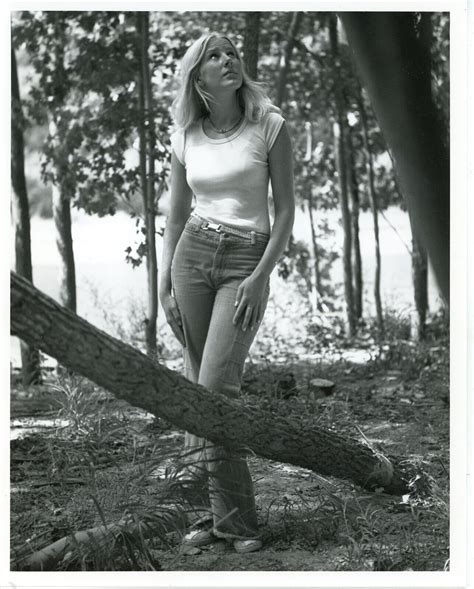 1960s Original 8 X 10 Sexy Photo Buxom Blonde Hippie Girl T Shirt Blue