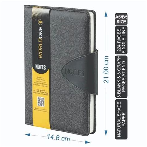 Hard Bound Executive Loop Button Notebook Diary With Pu Cover Size B5