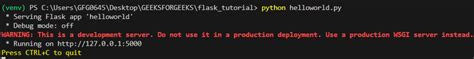 How To Run A Flask Application GeeksforGeeks
