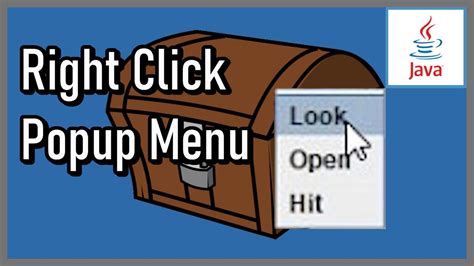 Right Clicking Popup Menu Java Extra 37 Youtube