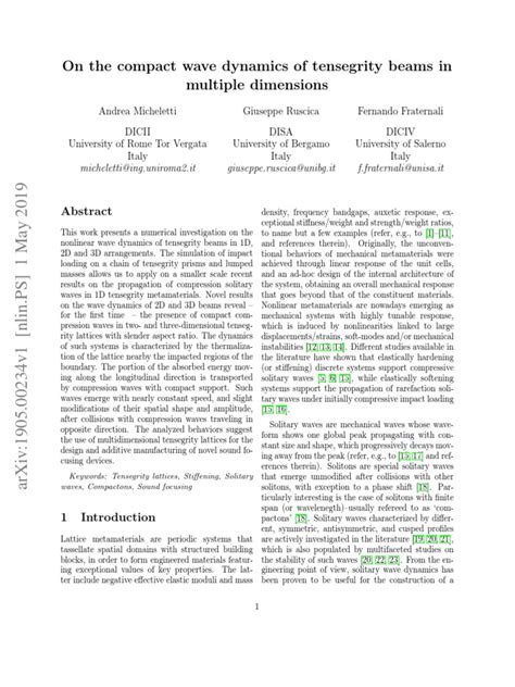 tensegrity beam wave dynamics 2019 pdf soliton metamaterial