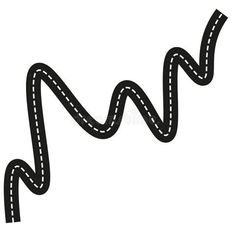 Winding Road Icon Curved Pathway Symbol Flexible Route Sign Journey Concept Design Vector