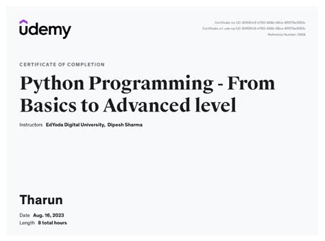 Tharun Kasireddy On Linkedin Python Certified 🎉 Excited To Announce