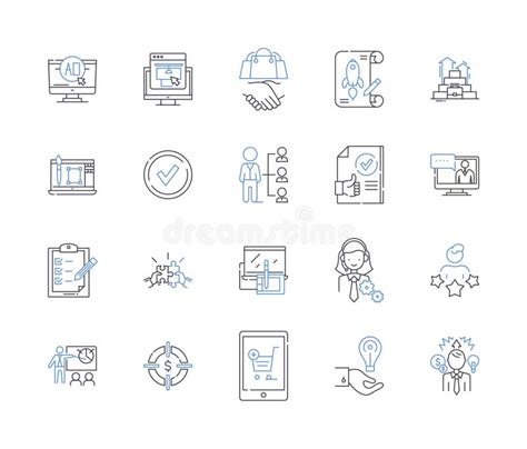 Marketing And Business Outline Icons Collection Marketing Business Advertising Promotion