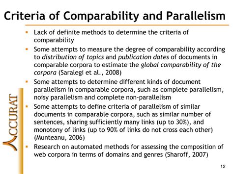 Ppt Accurat Metrics For The Evaluation Of Comparability Of Multilingual Corpora Powerpoint