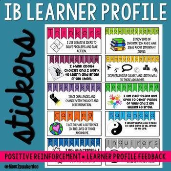 IB Learner Profile Stickers By Mom Punkerdoo TPT