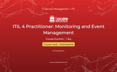 Itil 4 Practitioner Monitoring And Event Management Corpacademia Itechnovations