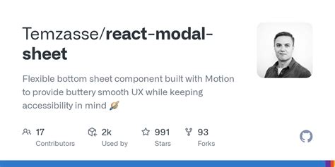Github Temzassereact Modal Sheet Flexible Bottom Sheet Component Built With Motion To