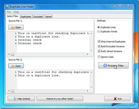 Duplicate Line Finder Compares Joins Text Files With Duplicates