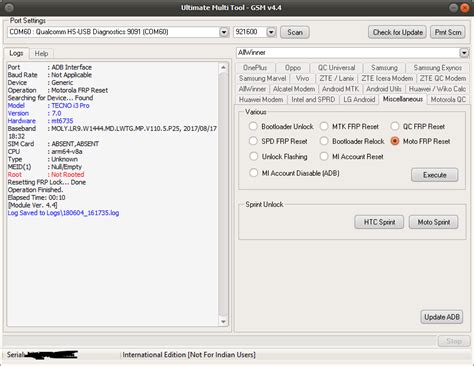 Techno I Pro Frp Remove Done With Umt Gsm Forum