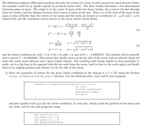 Solved The Following Nonlinear Differential Equations Chegg