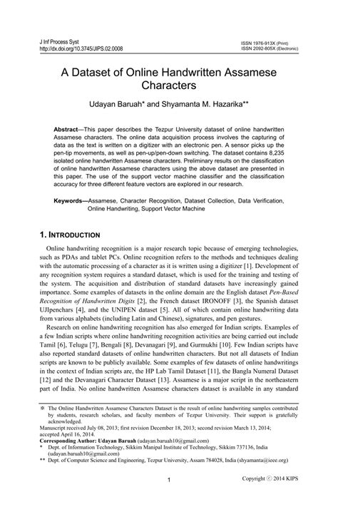 pdf a dataset of online handwritten assamese characters