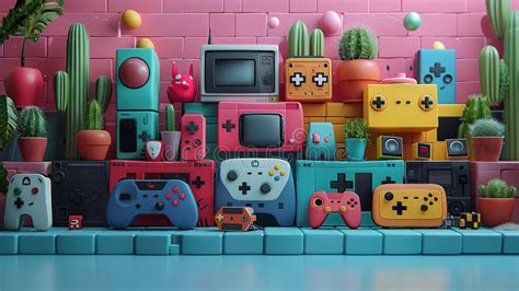 Retro Gaming Console Collection Stock Illustration Illustration Of Gadget Classic 332639534