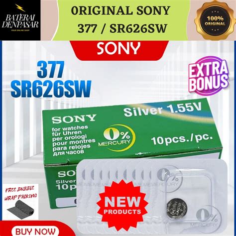 Jual ORIGINAL BATERAI BATTERY SONY SR626SW 377 AG4 SR626 LR66 LR626 377A SONY ORIGINAL Shopee