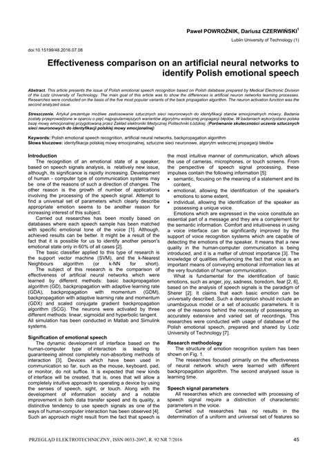 Pdf Effectiveness Comparison On An Artificial Neural Networks To